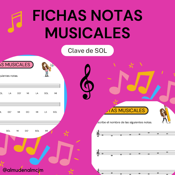 Hoja De Trabajo Con El Nombre De La Nota Musical Notas Musicales